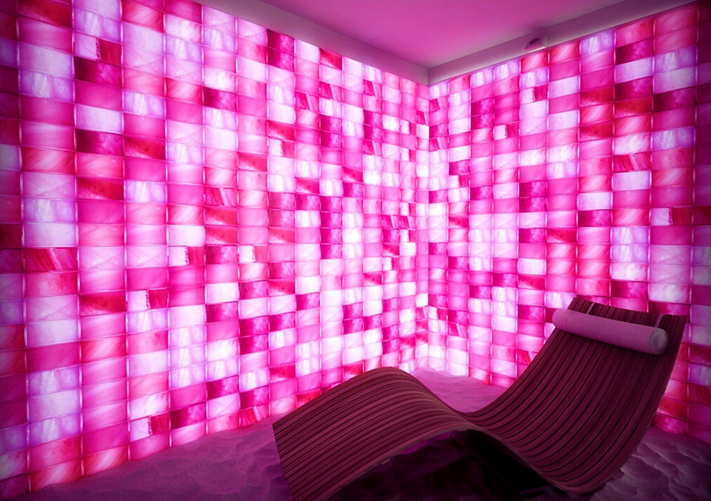 PINK SALT - Perete de sare iluminat - Hidrostyle